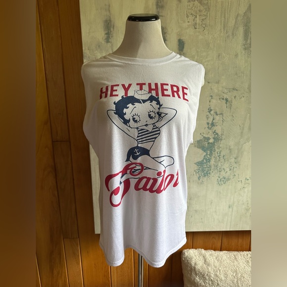 Betty Boop | Tops | Betty Boop Sailor Tank Top Womens Xl 517 Soft Cute ...